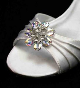 shoe decorations and shoe clips for bridal and wedding shoes